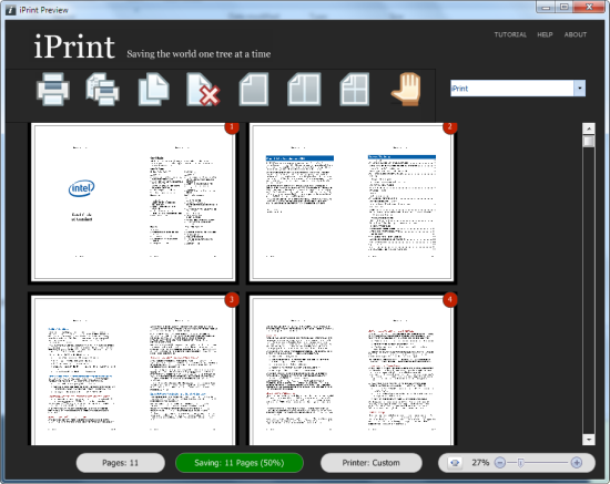 iPrint: Print Multiple Pages on a Single Paper